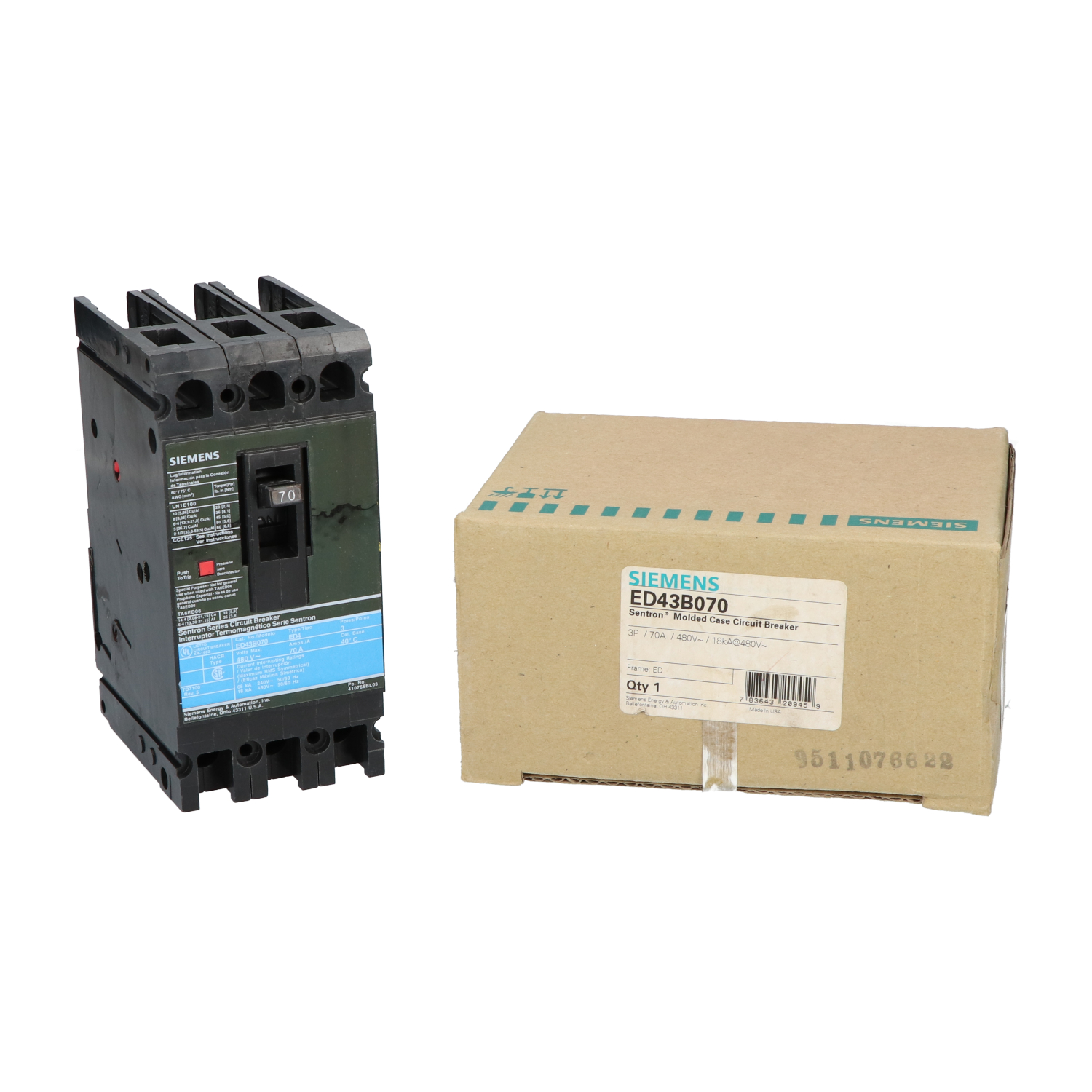 Siemens ED43B070 Circuit Breaker unit module New NFP