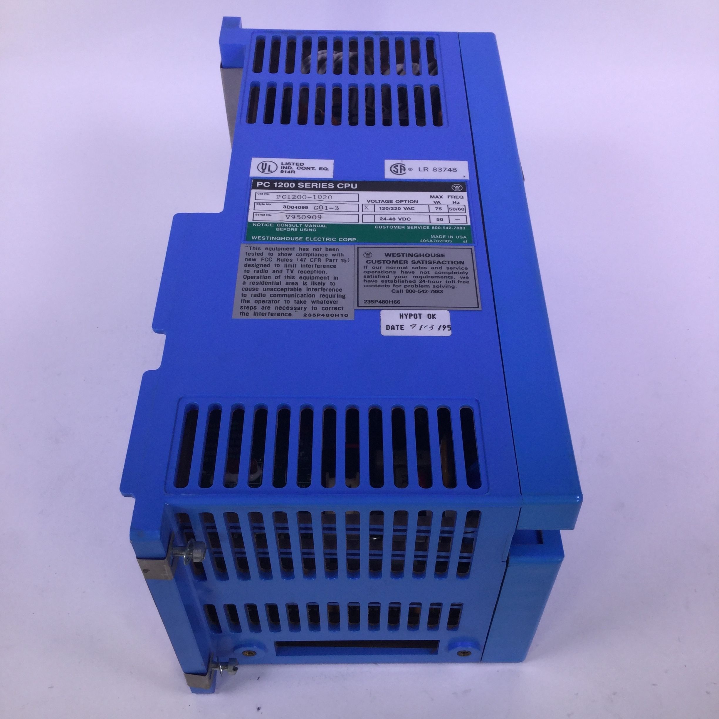 Westinghouse PC1200-1020 Programmable controller PC 1200 Series CPU UMP