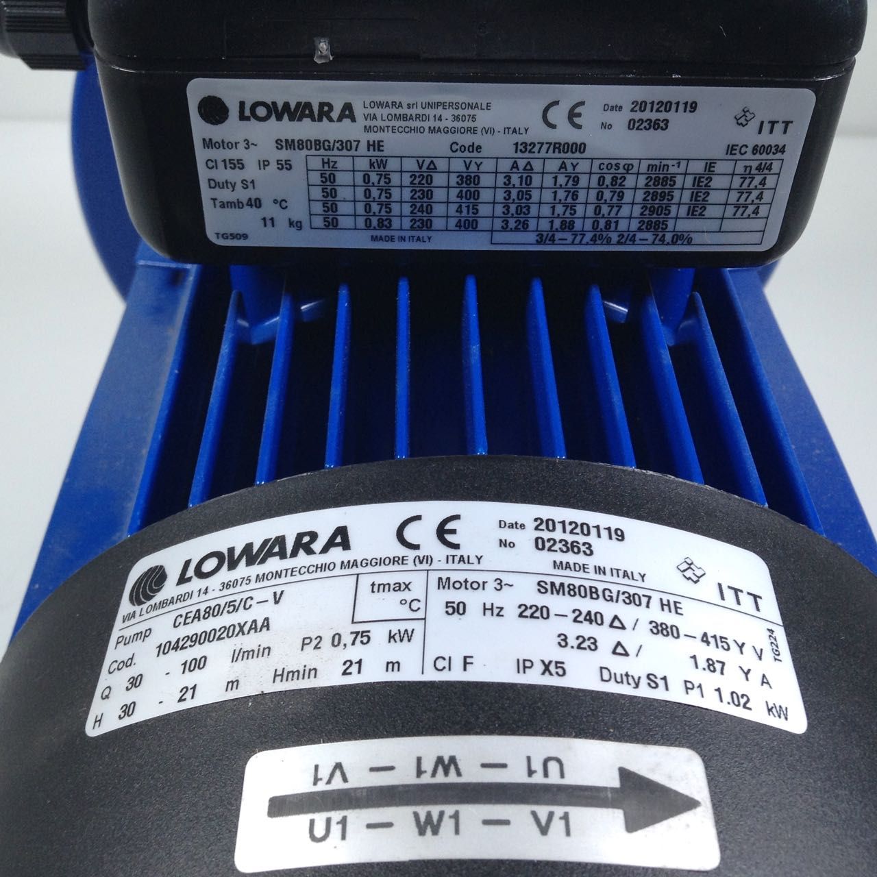 Lowara CEA80/5/C-V Pump + SM80BG/307 HE Motor - NMP