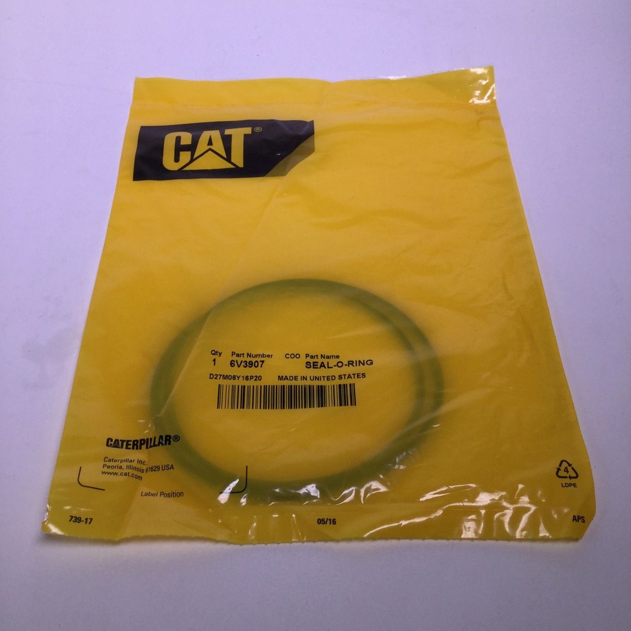 Caterpillar 6V-3907 Seal O ring New Factory packing Sealed