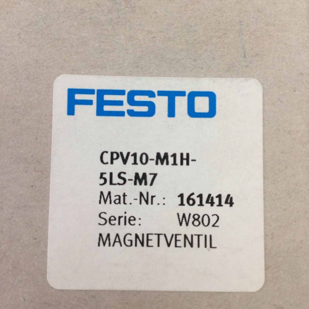 Festo CPV10-M1H-5LS-M7 Air solenoid valve 161414 W802 Magnetventil New NFP