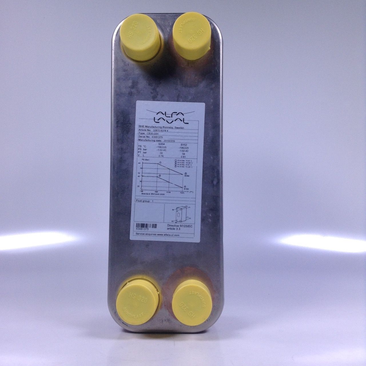 Alfa Laval CB30-30H plate heat exchange External thread CB30 NEW ...