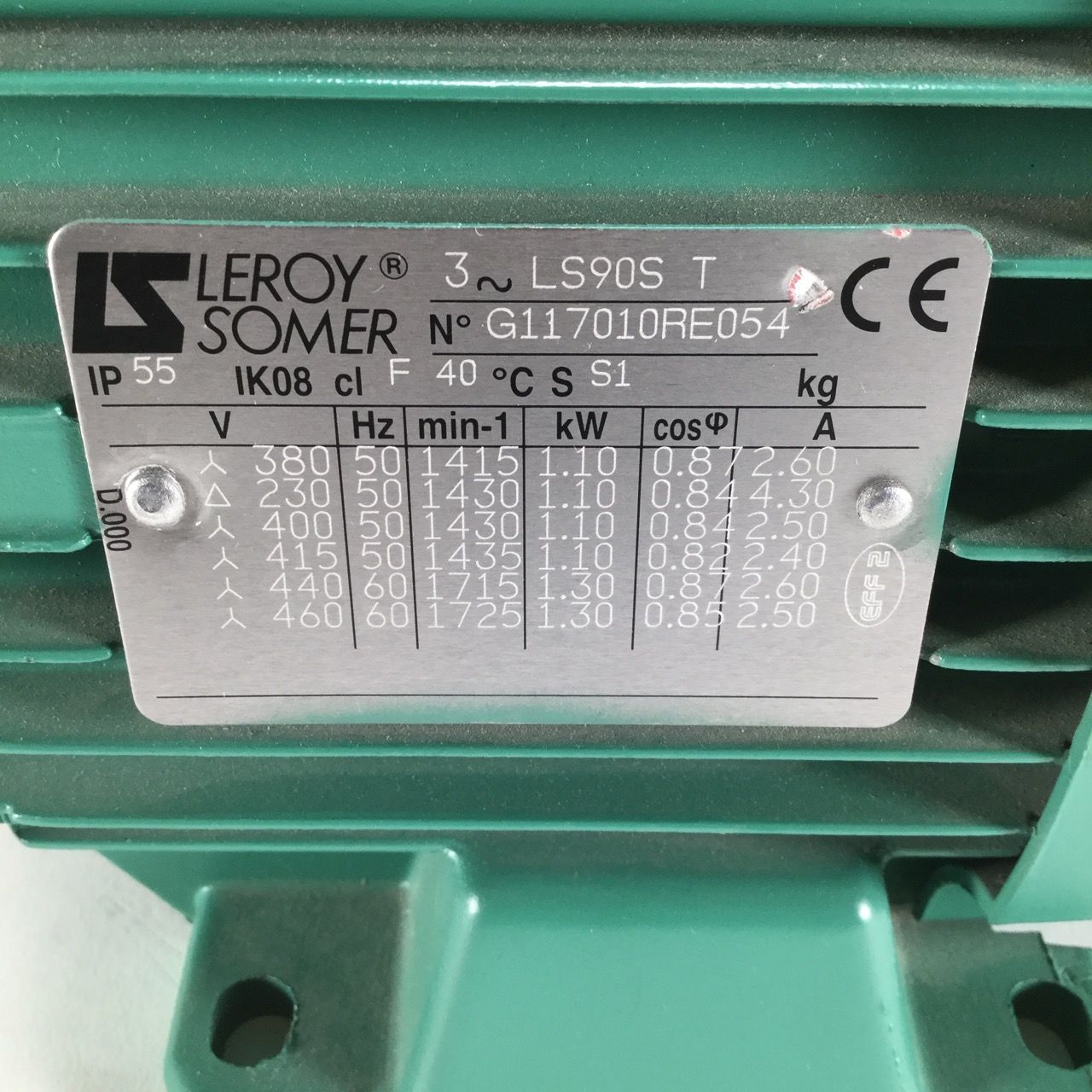 Leroy-Somer LS90S-T-B3 3Phase Motor Drehstrommotor 1.1kW LS90S T B3 New NFP