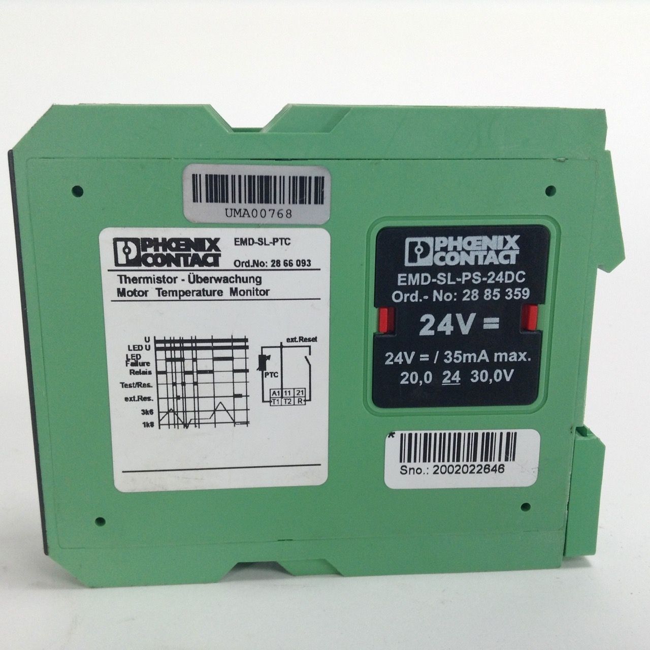 Phoenix Contact 2866093 temperature monitoring relay EMD-SL-PTC Used UMP