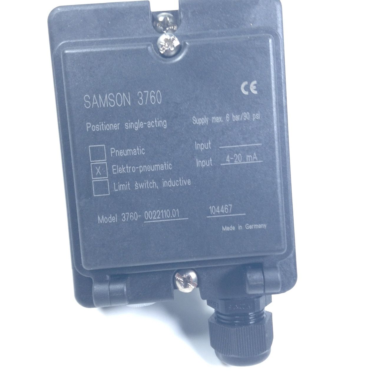 Samson 3760 Positioner single acting electropneumatic NEW NFP