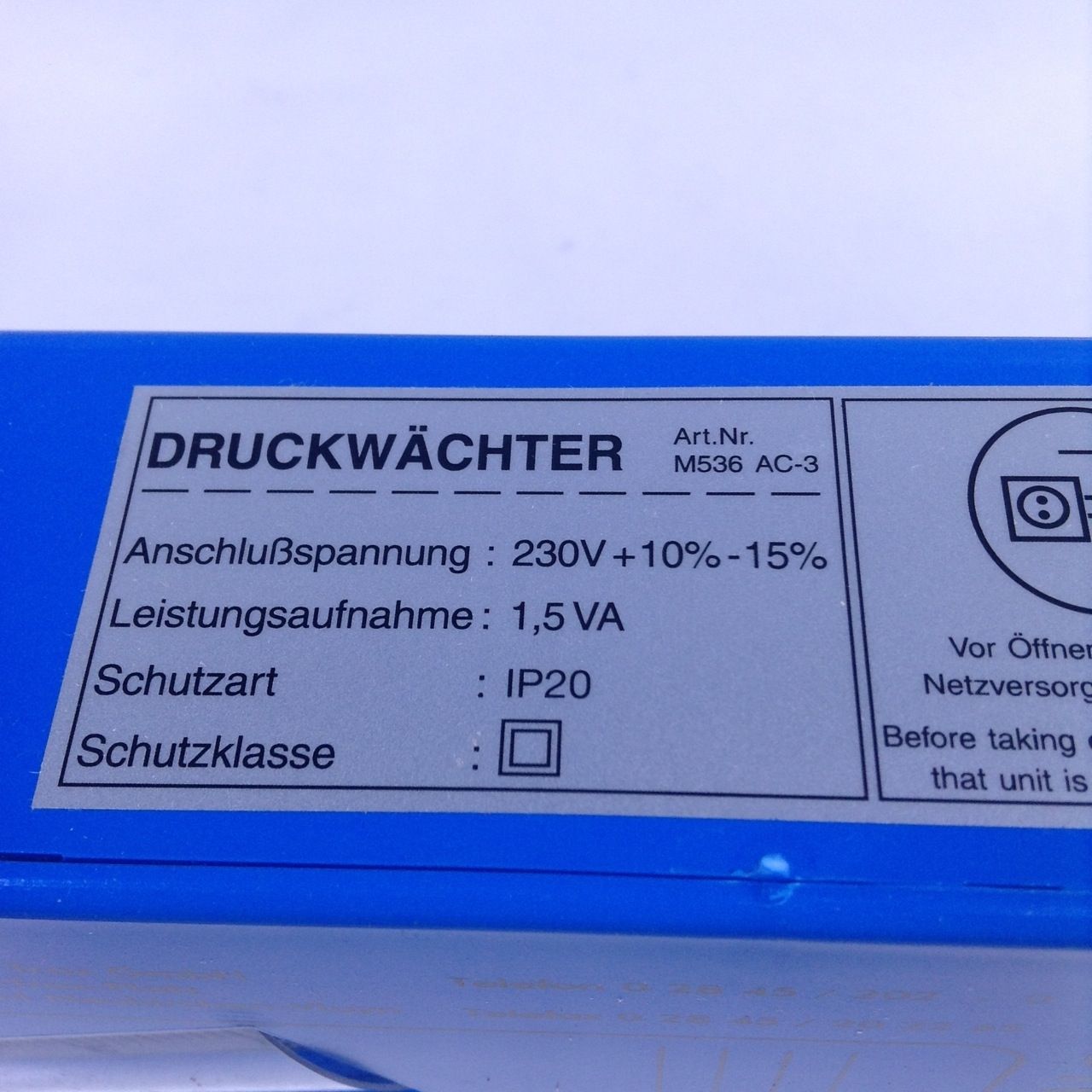 Trox Technik M536 AC-3 druckwachter pressure monitor NEW NFP