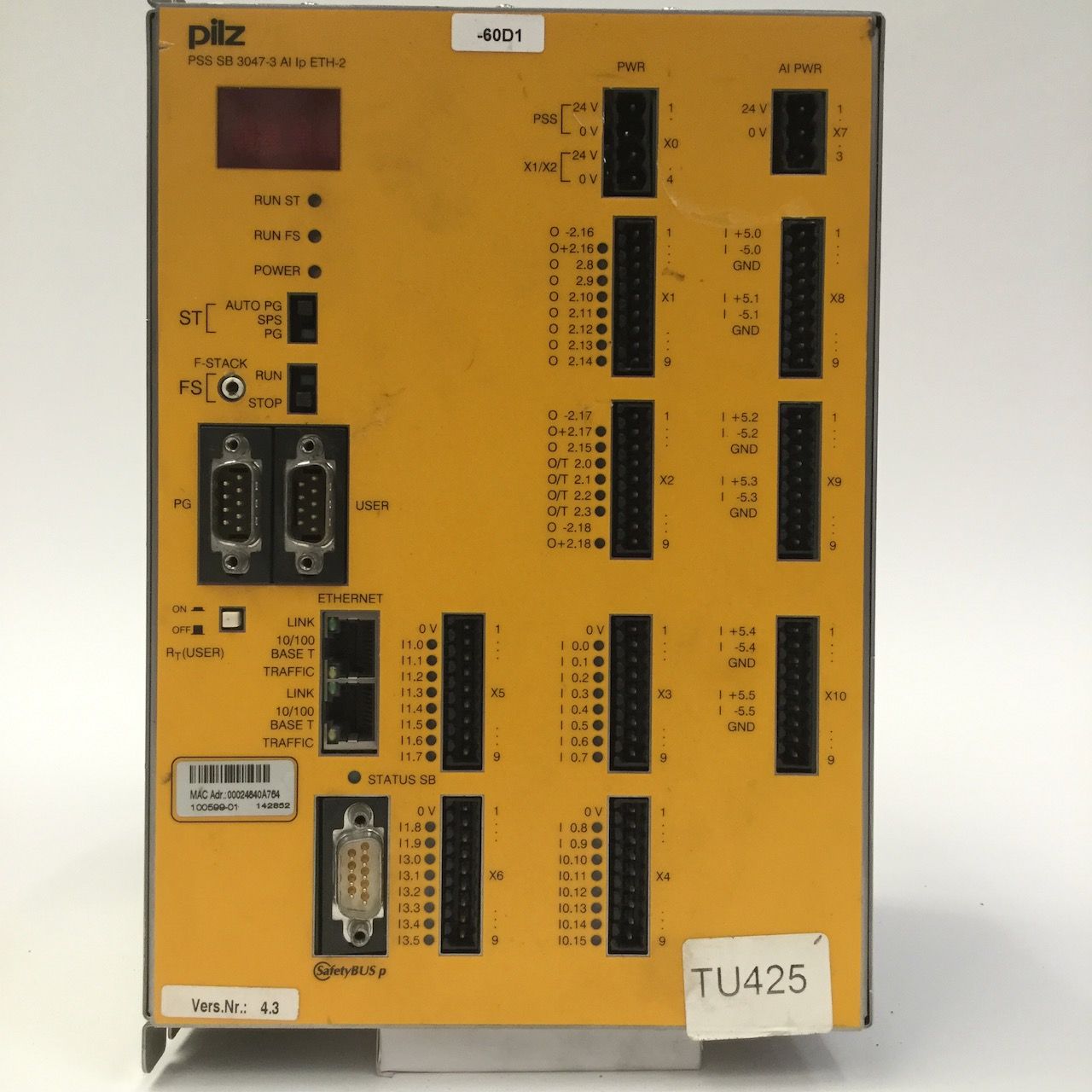 Pilz 300180 Industrial Control PSS SB 3047-3 AI Ip ETH-2 Used UMP