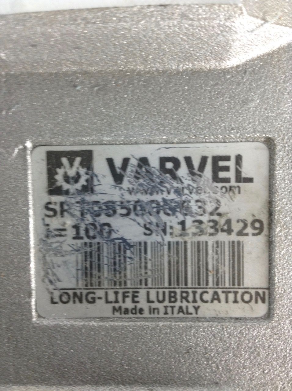 Varvel SRT08500G632 Wormgear Schneckengetriebe Gears Getriebe i=100 New NMP