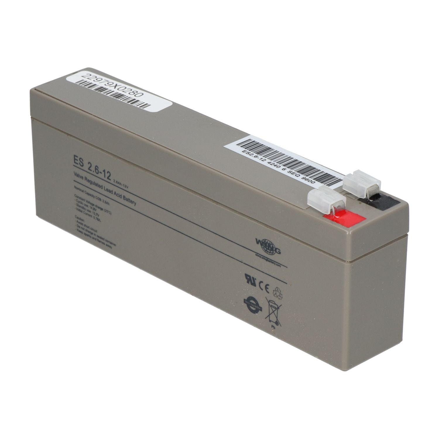 Wing ES2.6-12 valve regulated lead acid battery New NMP