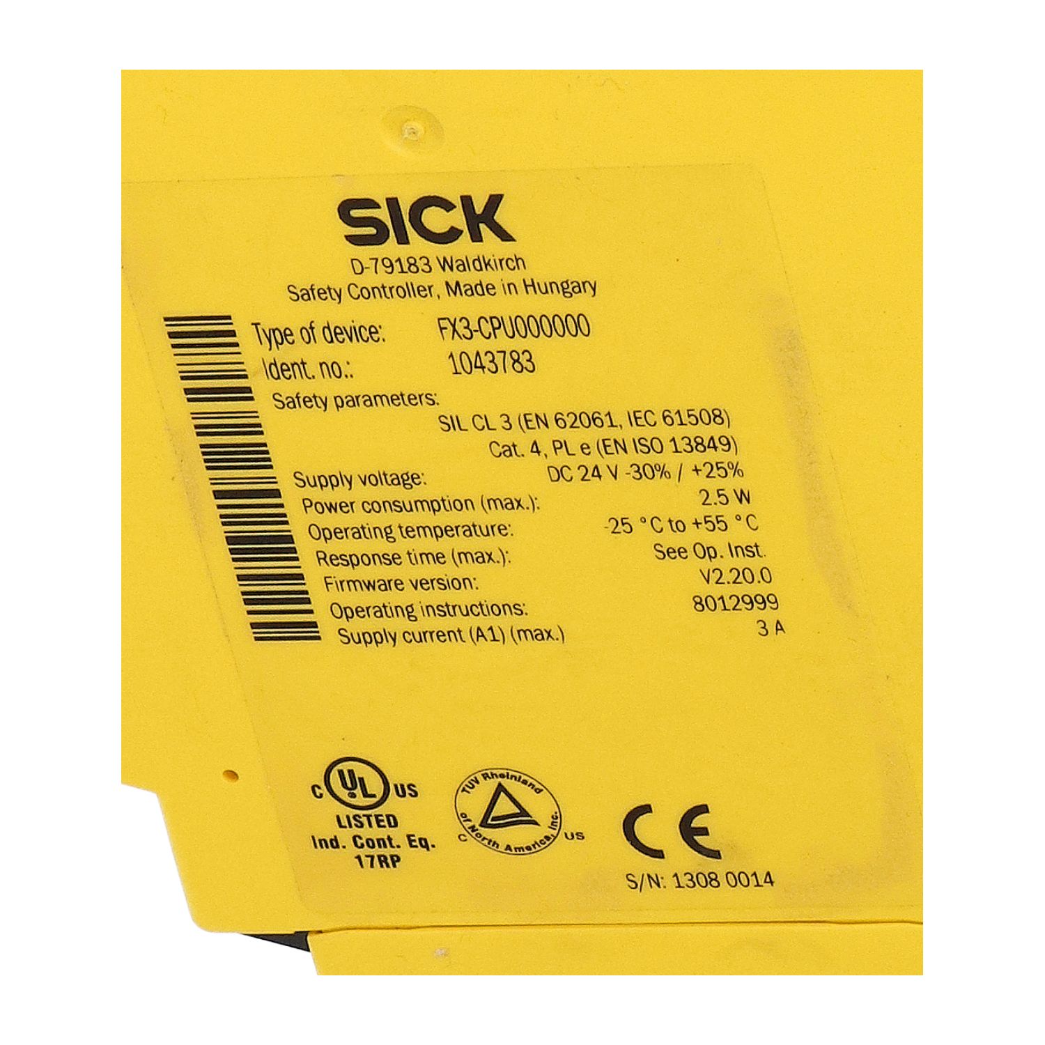 Sick FX3-CPU000000 Safety Controller New NFP