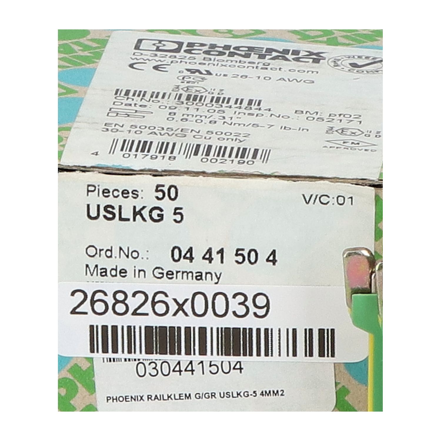 Phoenix Contact 0441504 Ground Terminal Block Reihenklemme New NFP ...