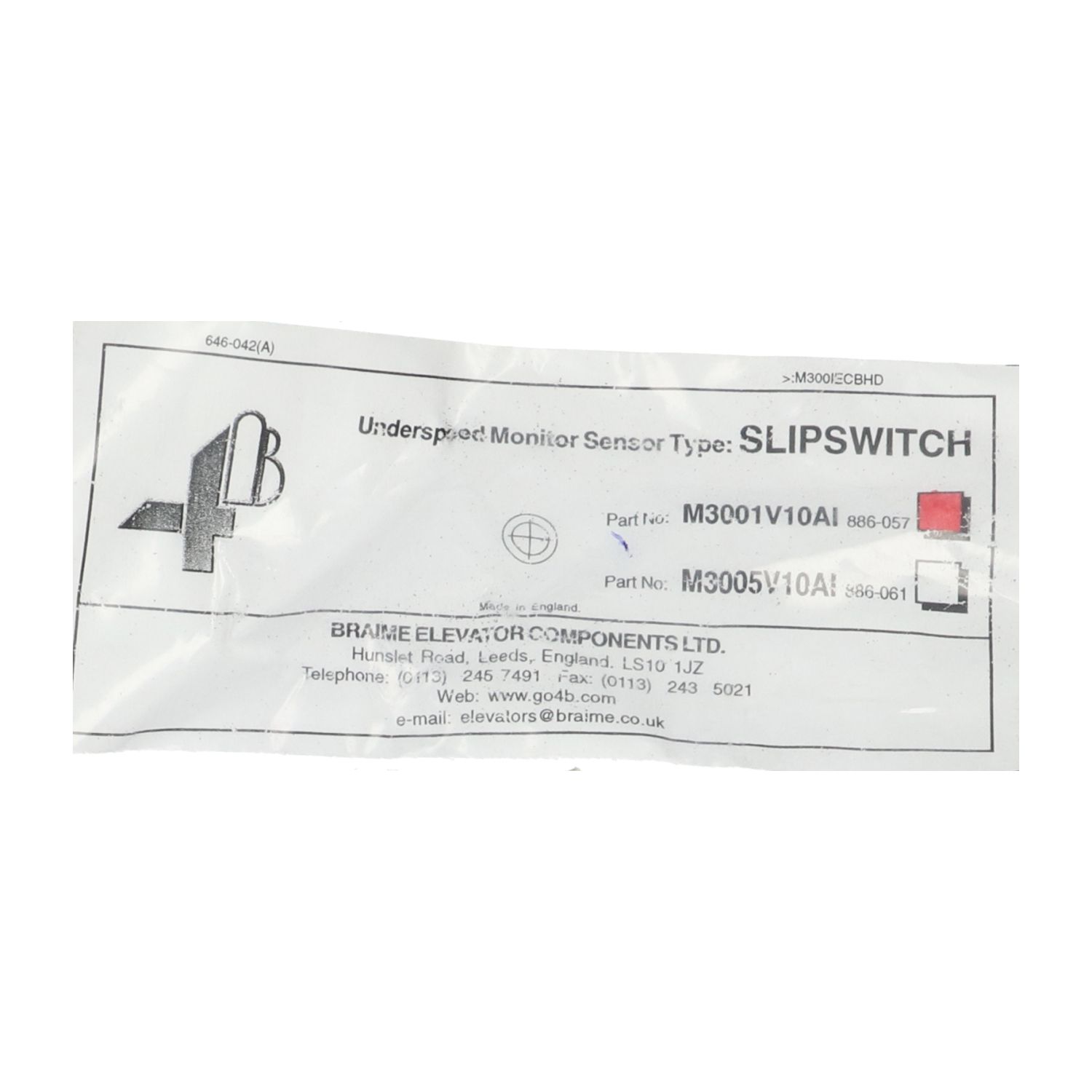 Braime Elevator Components Ltd M3001V10AI | Maxodeals