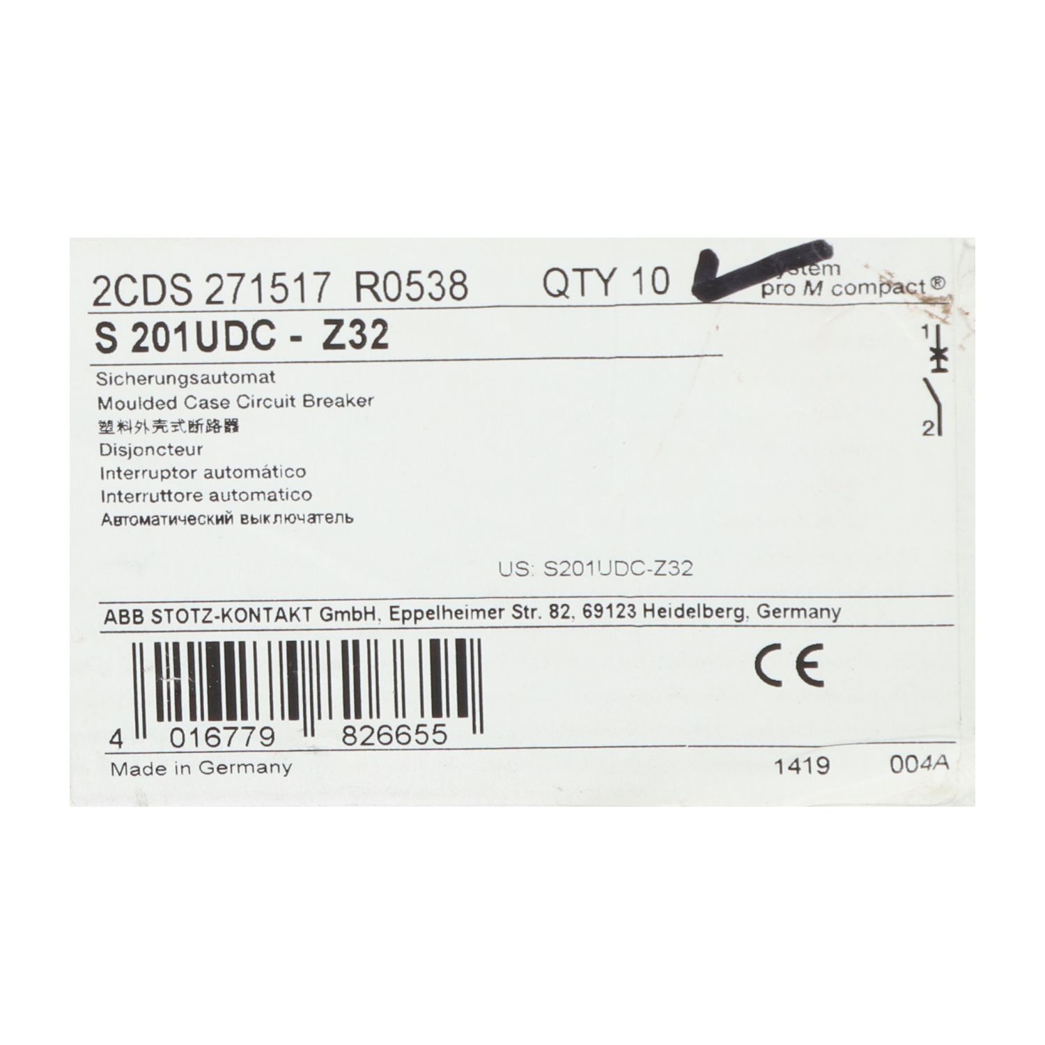 Abb 2CDS271517R0538-Z32 | Maxodeals