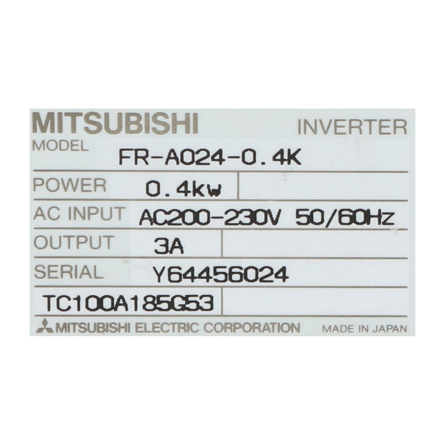 Mitsubishi FR-A024-0.4K | Maxodeals