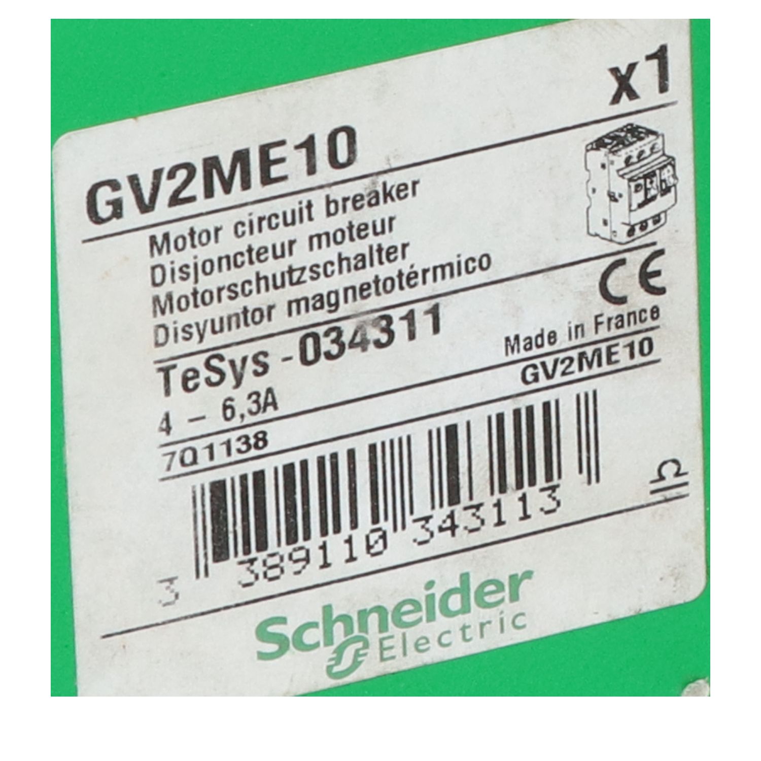 Schneider Electric GV2ME10 New NFP