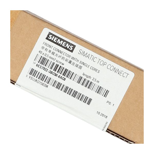 Siemens 6ES7922-3BC50-0AC0 Simatic Top connect front connector New NFP ...