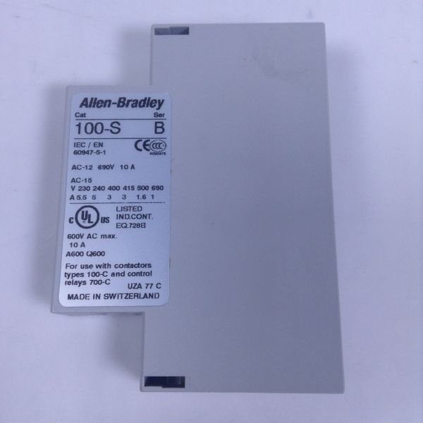 Allen Bradley 100-SB10 Ser. B Aux. Contact Block Hilfskontakt NFP
