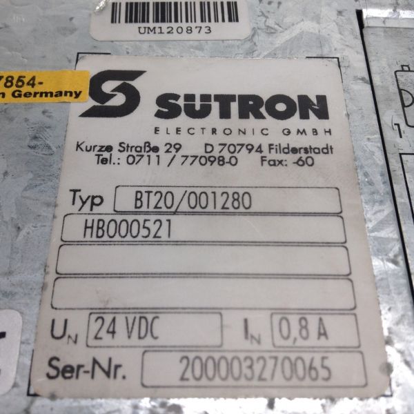 Sutron BT20/001280 Operating Terminal Panel 24VDC Bedienterminal Panel ...
