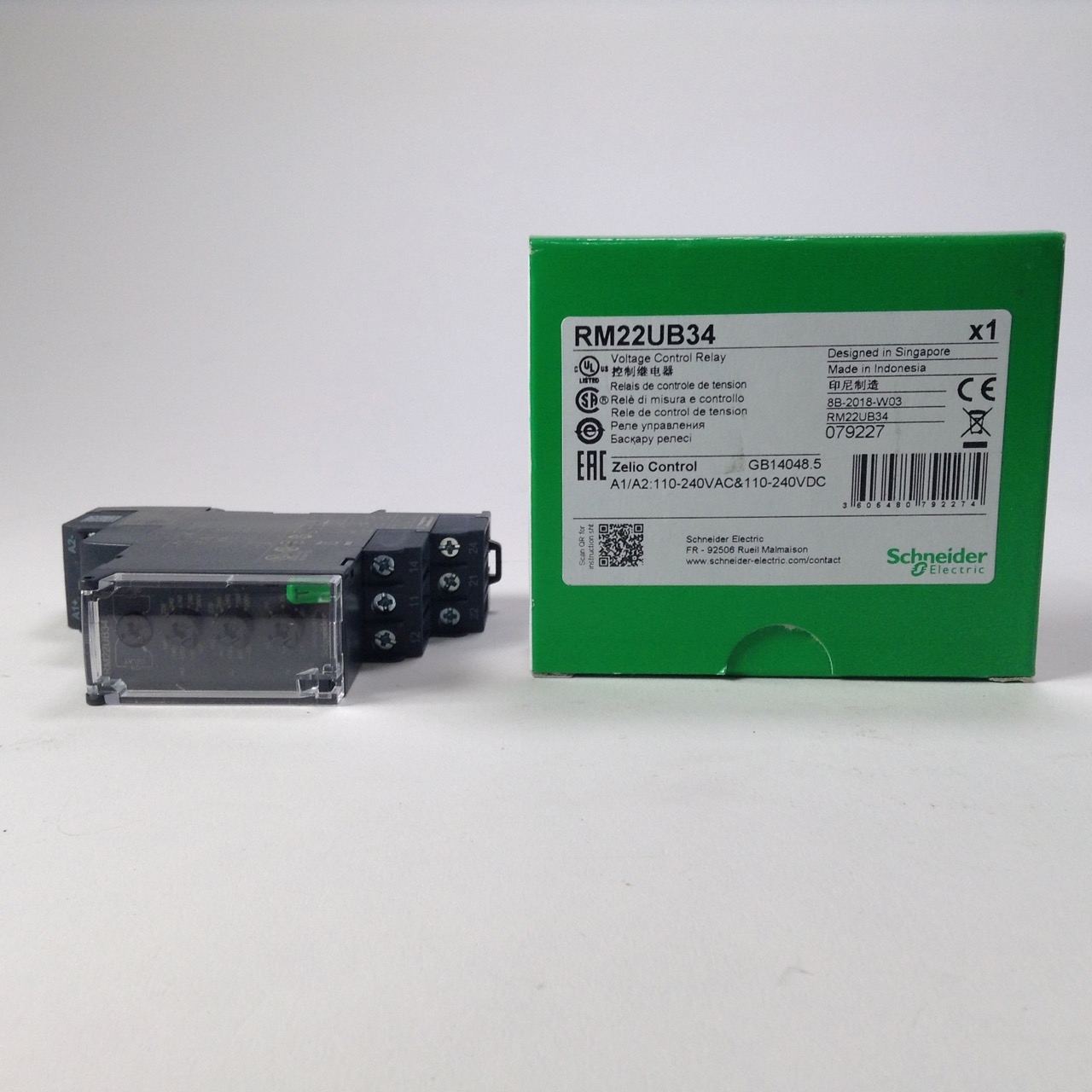 Schneider Electric RM22UB34 Voltage control relay relais Zelio New NFP
