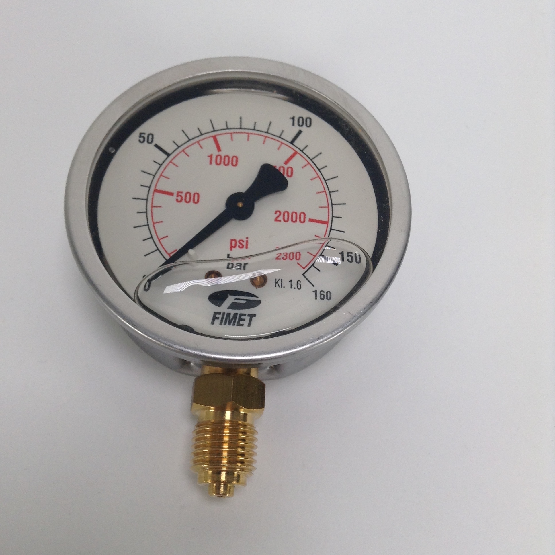 Fimet Gauge manometer 0 - 160 bar 0 - 2300 psi NEW NMP