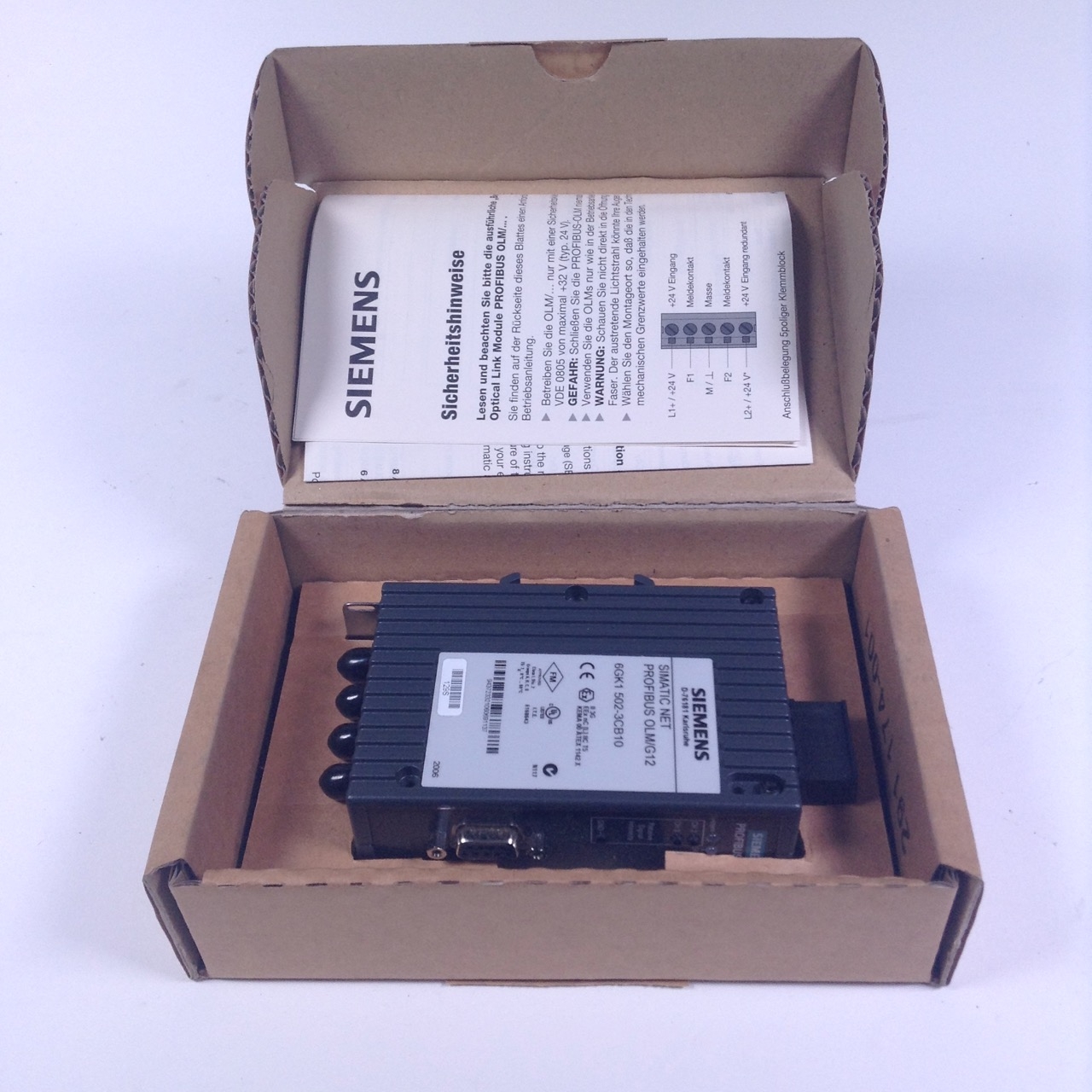 Siemens 6GK1502-3CB10 Net Profibus OLM/G12 NFP Sealed